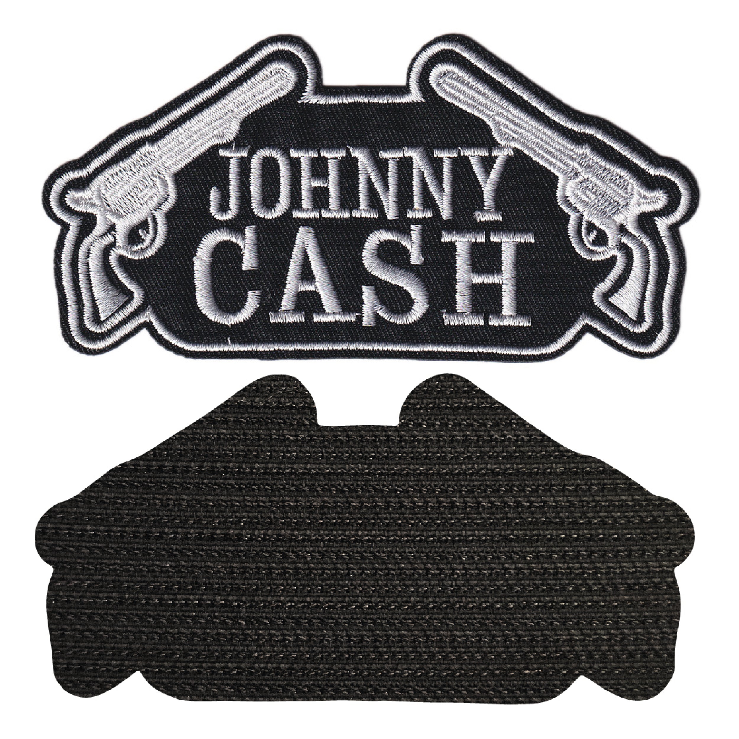 MAXIMUMPATCHES - Johnny Cash - 12,3 cm x 6 cm - Ecusson Patch Brodé Av ...